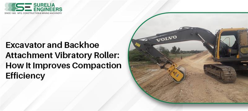 Excavator and Backhoe Attachment Vibratory Roller for Compaction